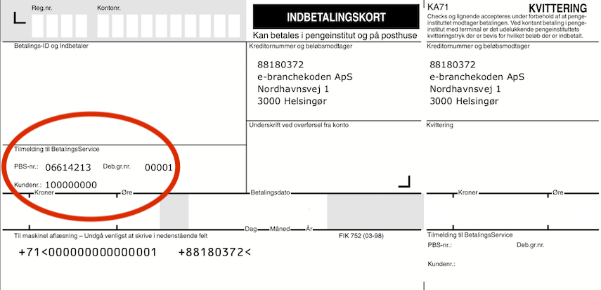 Tilmelding – e-branchekoden ApS